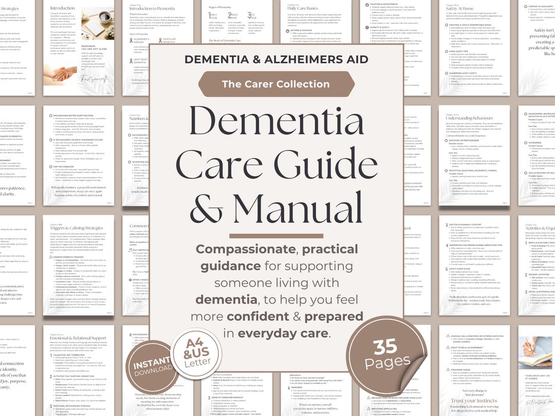 Dementia Care Guide | Caregiver Support Manual Handbook | Daily Care ...
