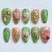 Handmade Cottagecore Fairy Garden Press on Nails, 3D Mushroom Snail ...
