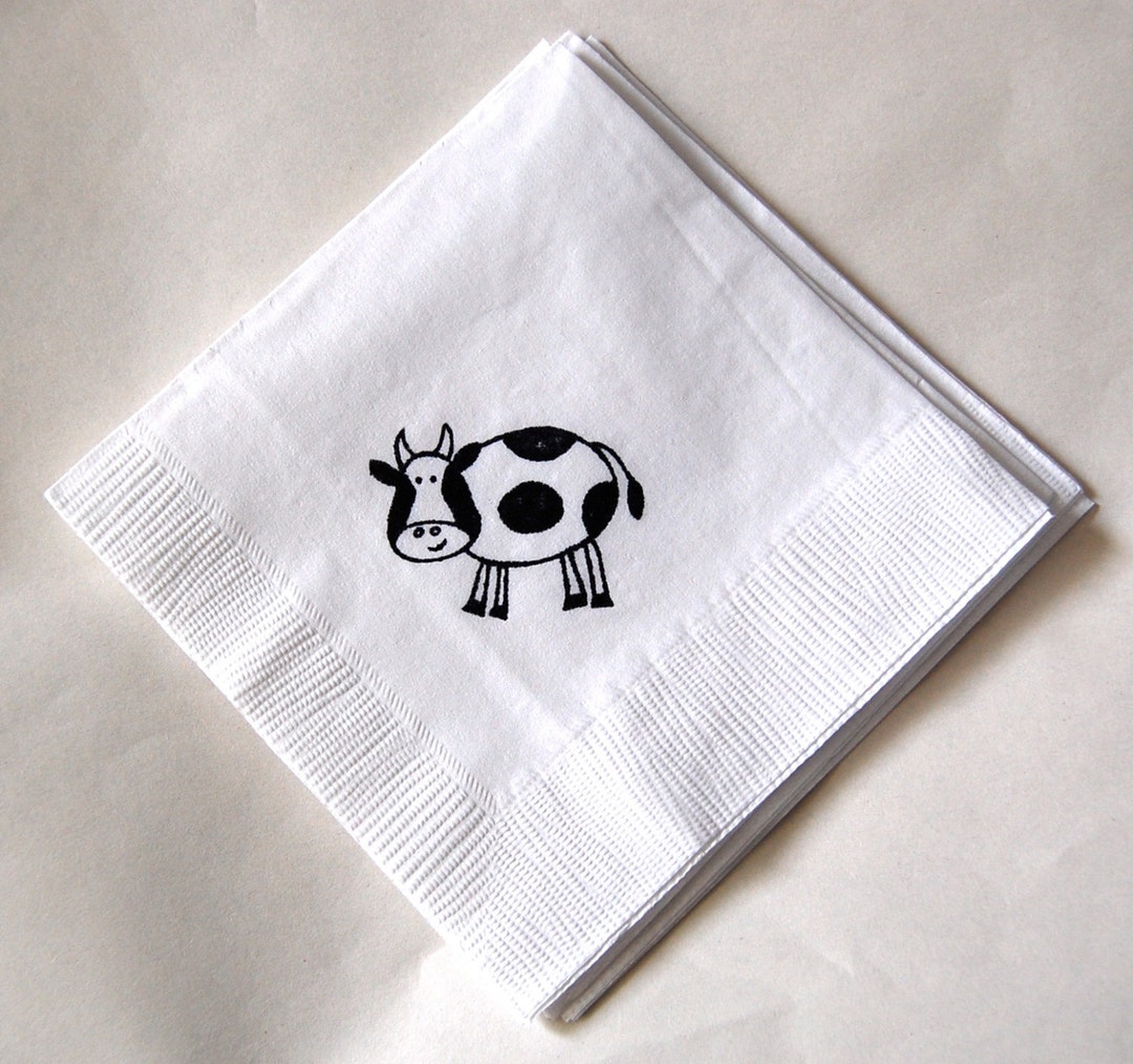 Cow or Pig Beverage Napkins / Farm Animal Birthday Party / Set of 50 - Etsy
