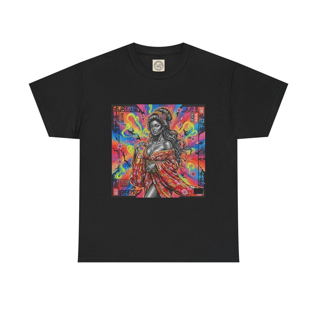 Japanese Geisha Unisex Heavy Cotton Tee, African Art Gift Shirt ...