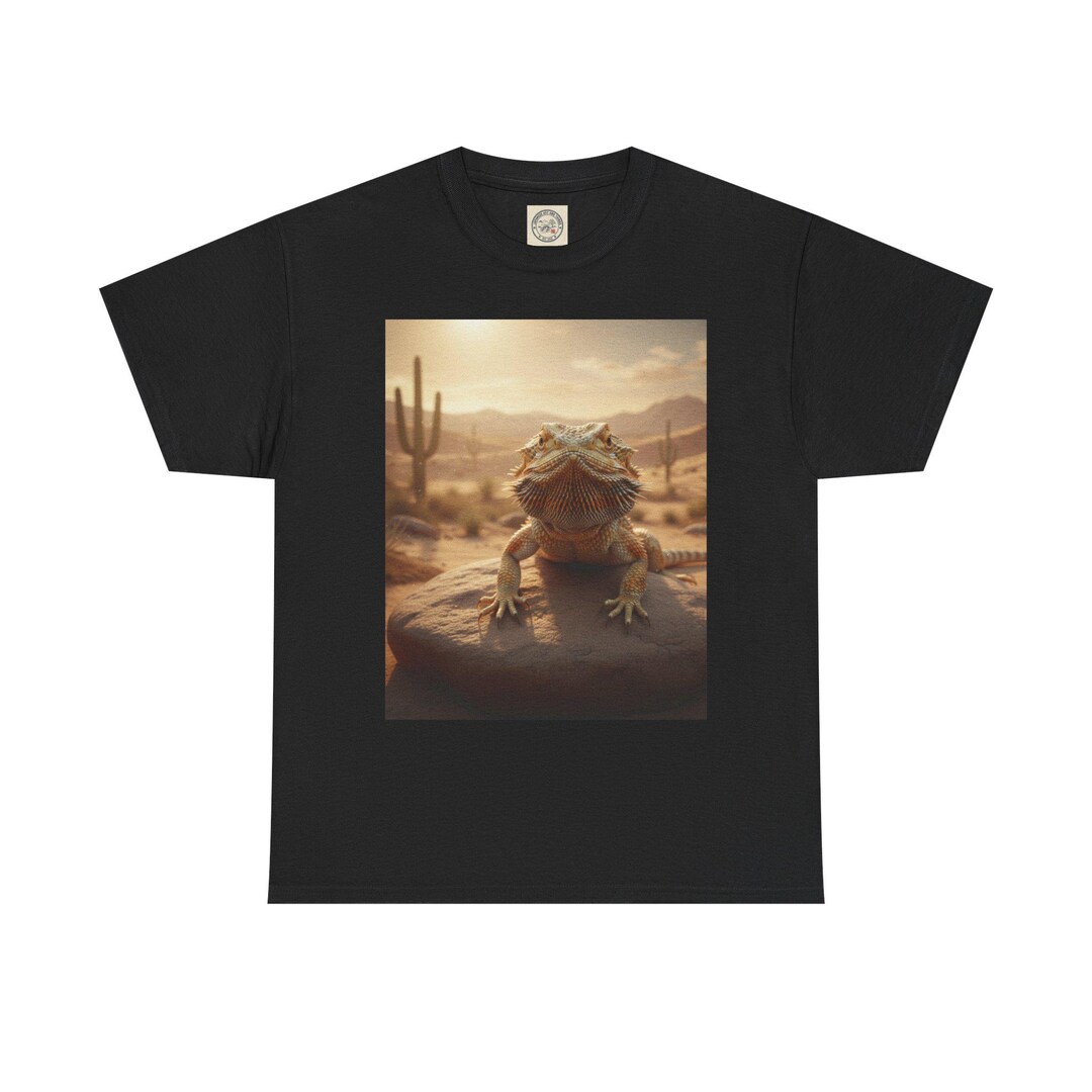 Desert Bearded Dragon Tee | Lizard, Cactus Sunset, Southwestern - Etsy