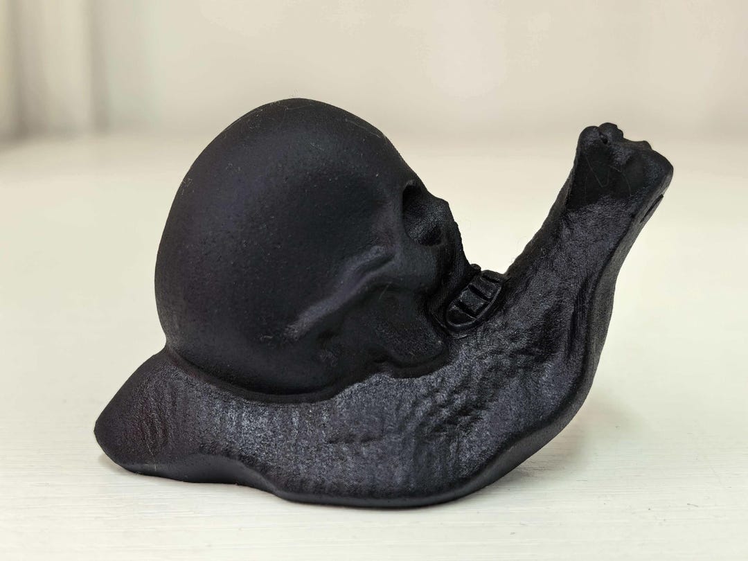 Obsidian Skull and Snail Sculptures, Natural Crystal Carving Figurines ...
