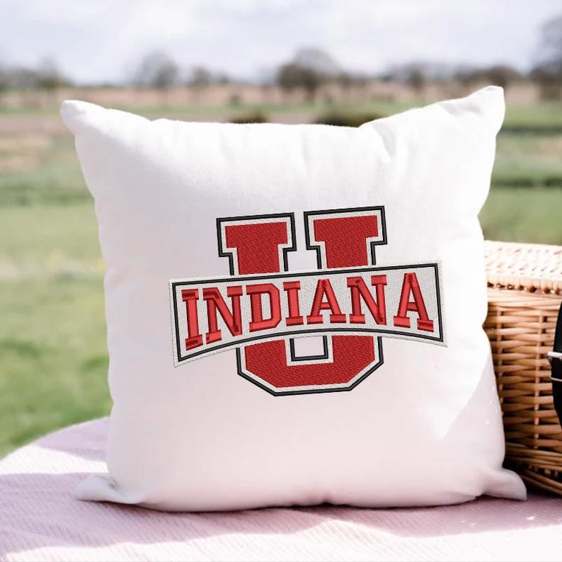 Indiana Embroidery Design, College Embroidery File, University, 5 Size ...