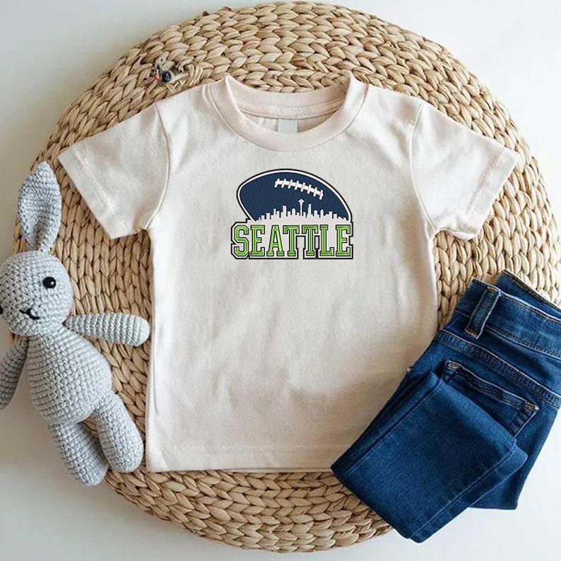 Seattle Skyline Embroidery Design, Football Machine Embroidery File, 5 ...