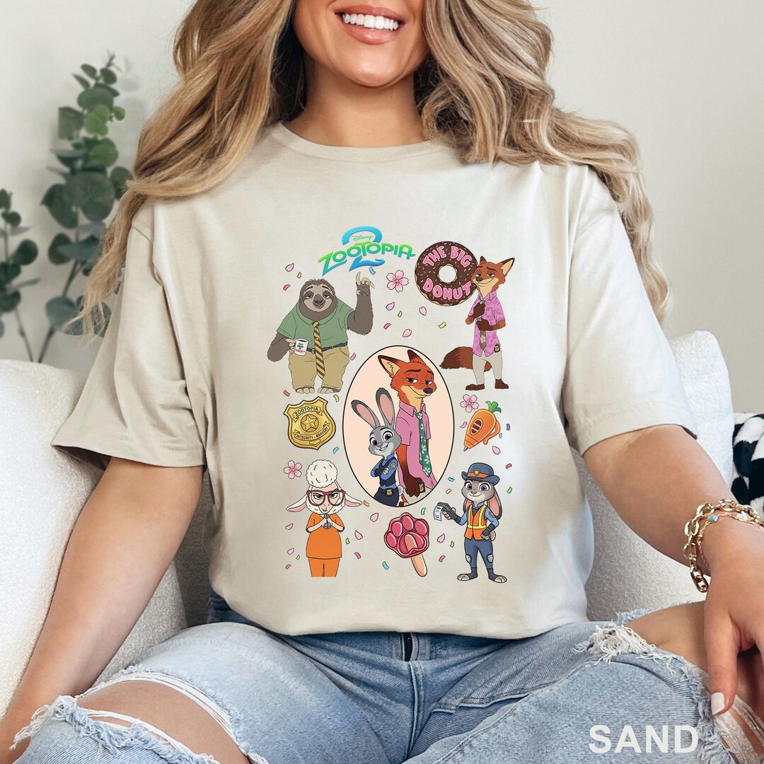 Floral Disney Zootopia 2 Shirt, Walt Disney World Shirt, Zootopia ...