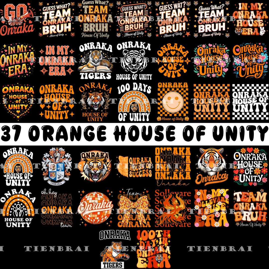 Orange Onraka House of Unity PNG Bundle (digital Download) - Etsy