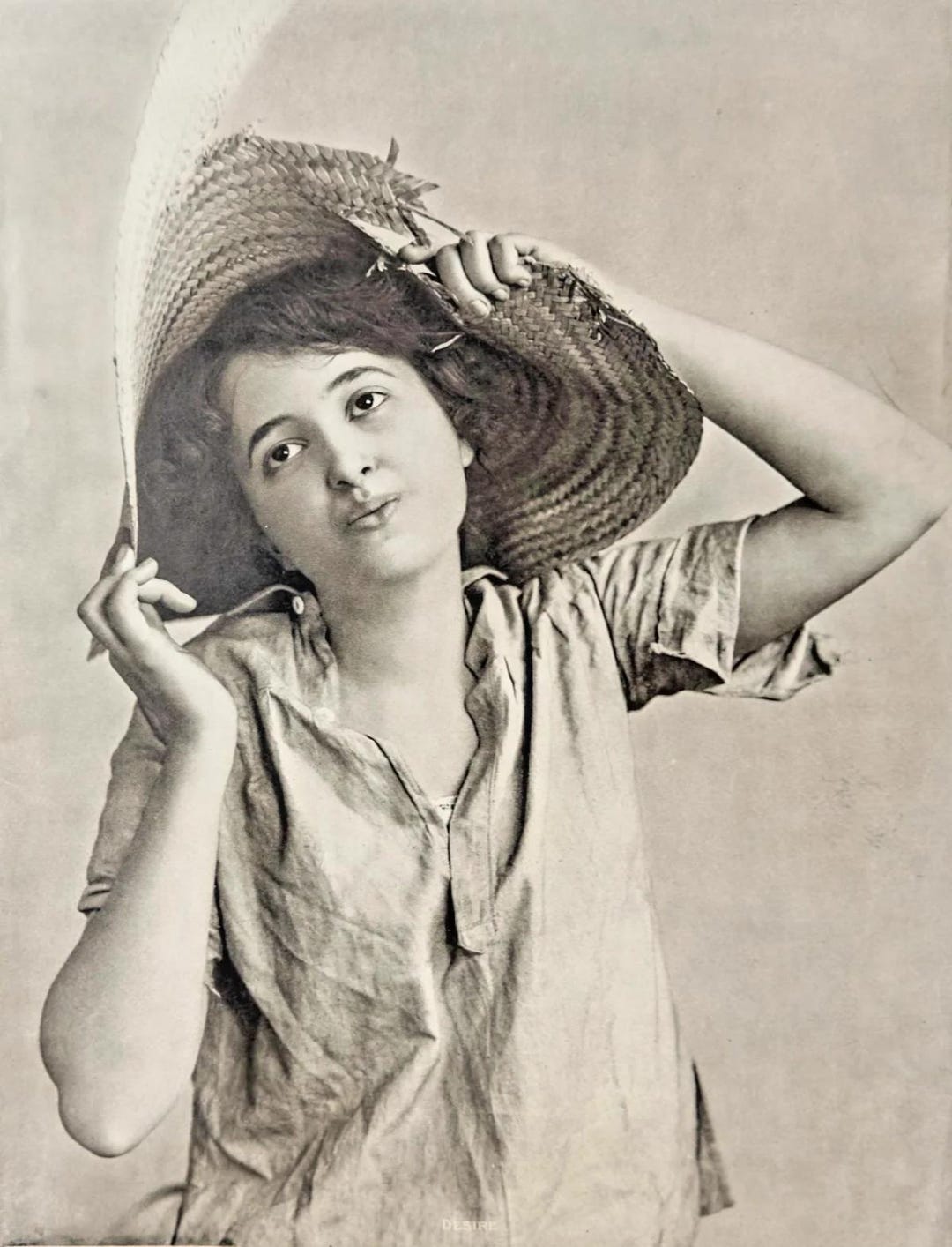 Early 1900 “desire” Portrait Print - Supplement to the Sunday Sentinel ...