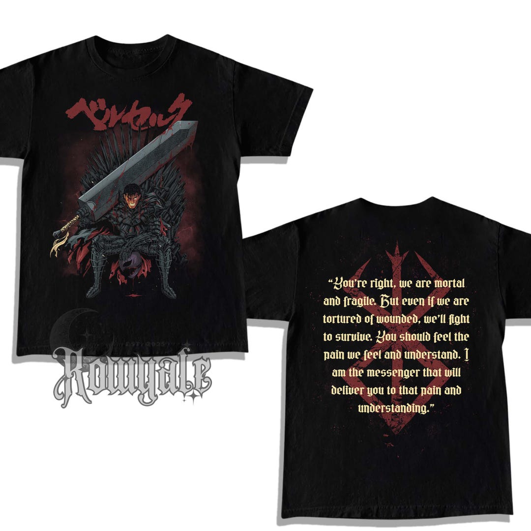 Limited Guts T-shirt, Berserk 90s Anime Manga Bootleg Fan T-shirt - Etsy