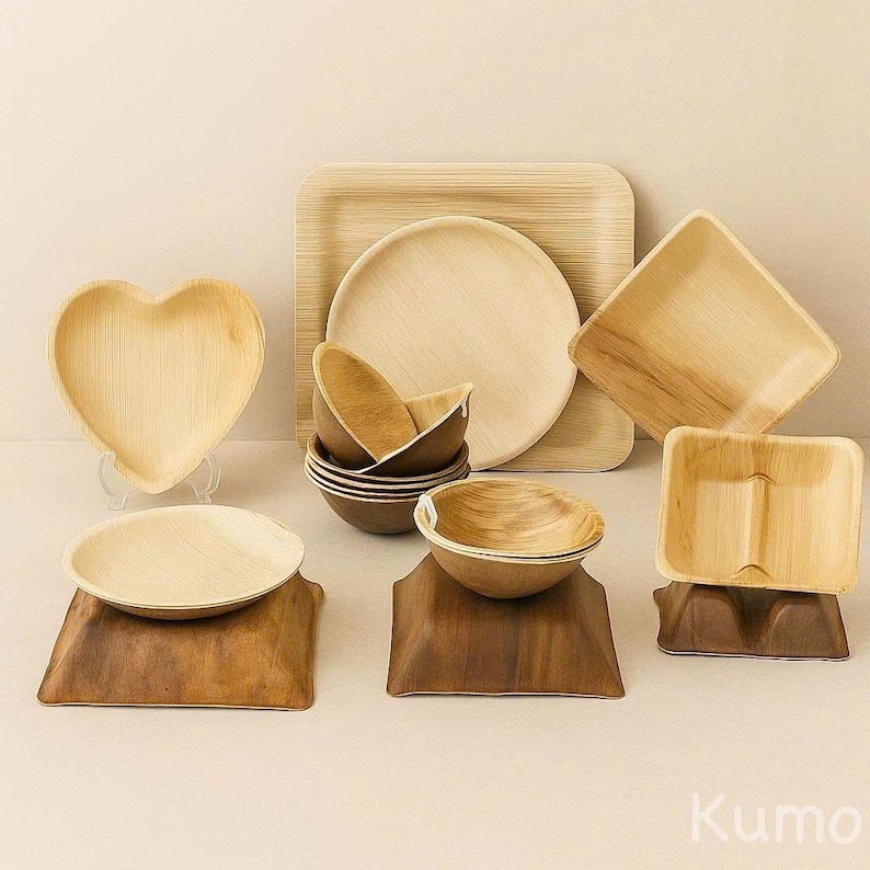 Areca Palm Leaf Plate Set – Biodegradable Compostable Tableware ...