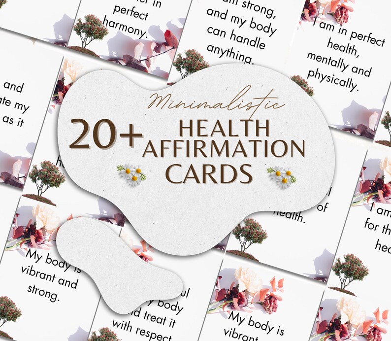 Health Affirmation Cards Printable | Healing & Wellness Cards ...