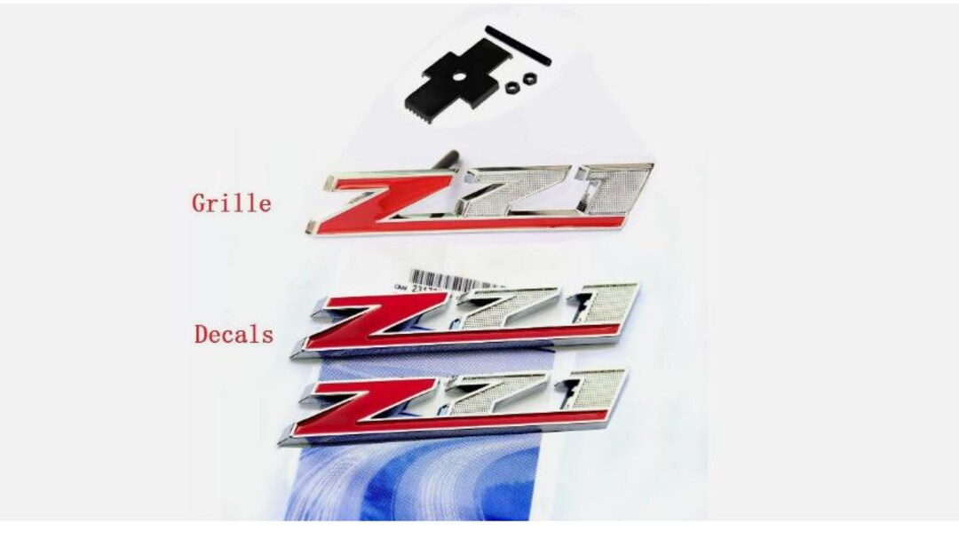 Set of 3 Grille Z71 Emblems & Z71 Badges for Chevy Silverado 1500 ...