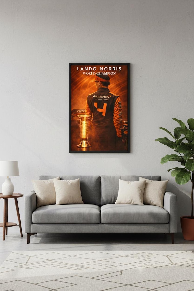 Lando Norris World Champion F1 Print: Motorsport Racing Art, A5-A0 - Etsy