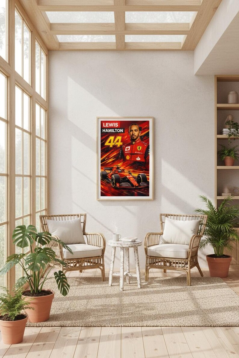 Lewis Hamilton Poster | Formula 1 Champion Wall Art: Ferrari Racing ...