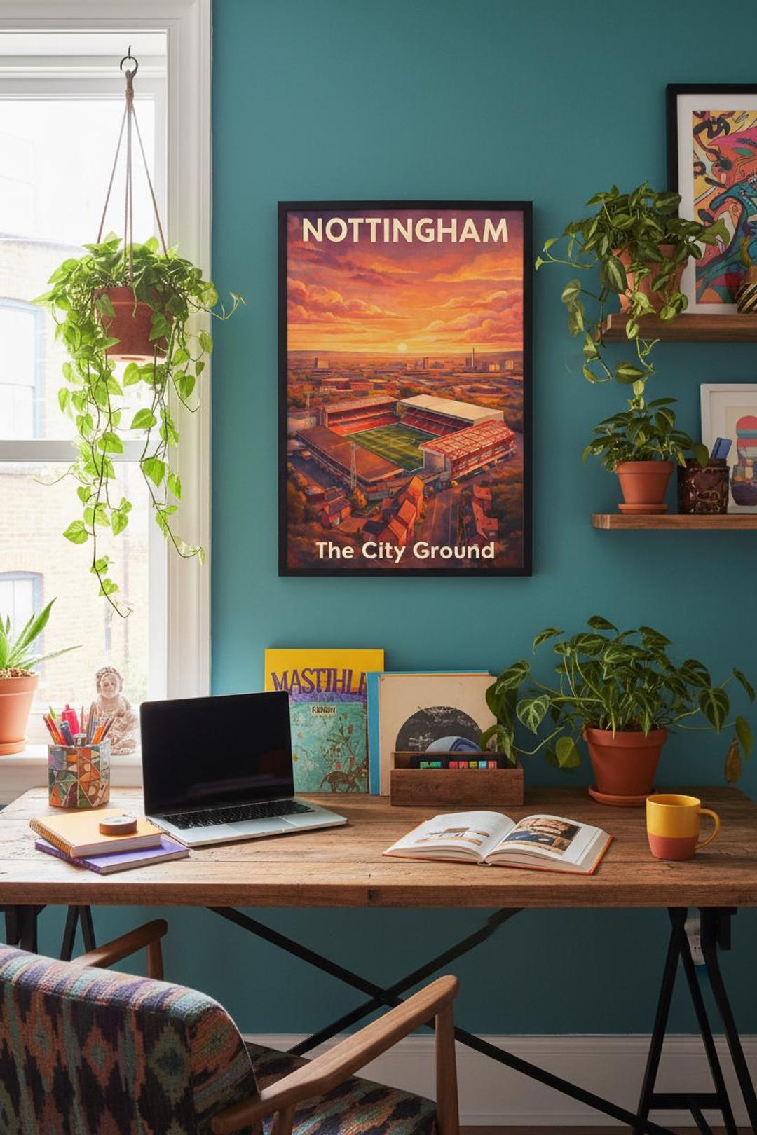 Nottingham City Ground Poster | Vintage Football Stadium Print | Forest ...