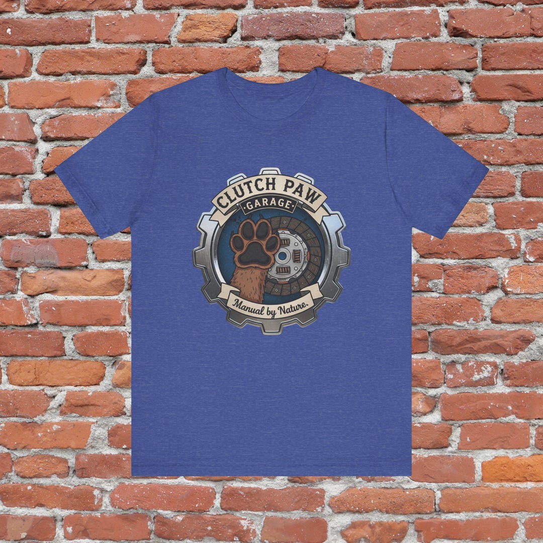 Clutch Paw Garage Paw Print Gear Logo T-shirt | Automotive Mechanic Tee ...