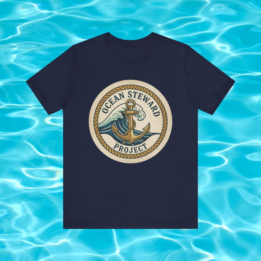 Ocean Steward Project Anchor Logo Tee | Marine Conservation T-shirt - Etsy
