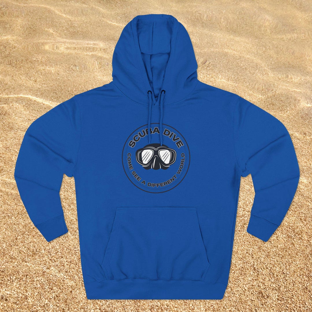 Scuba Dive Three-panel Fleece Hoodie | Cozy Sweatshirt for Divers, Gift ...
