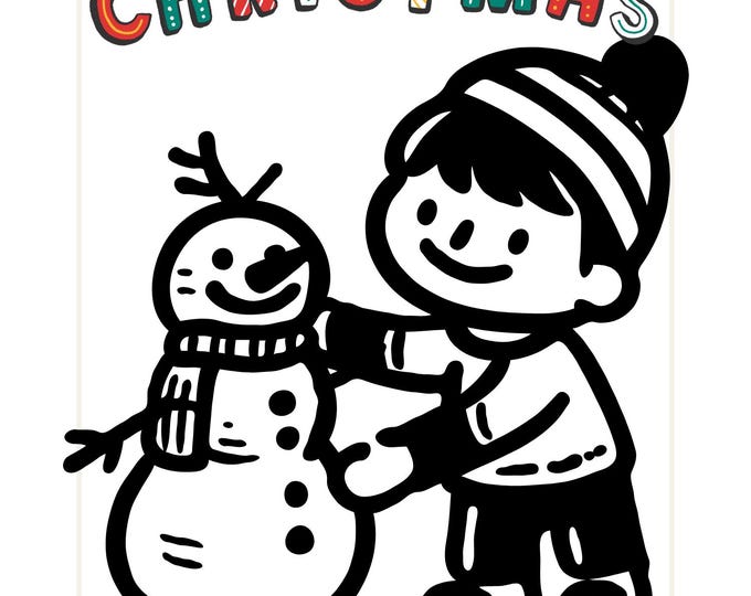 Snowman Christmas Tree Coloring Page: Holiday Fun (PDF) - Etsy Canada