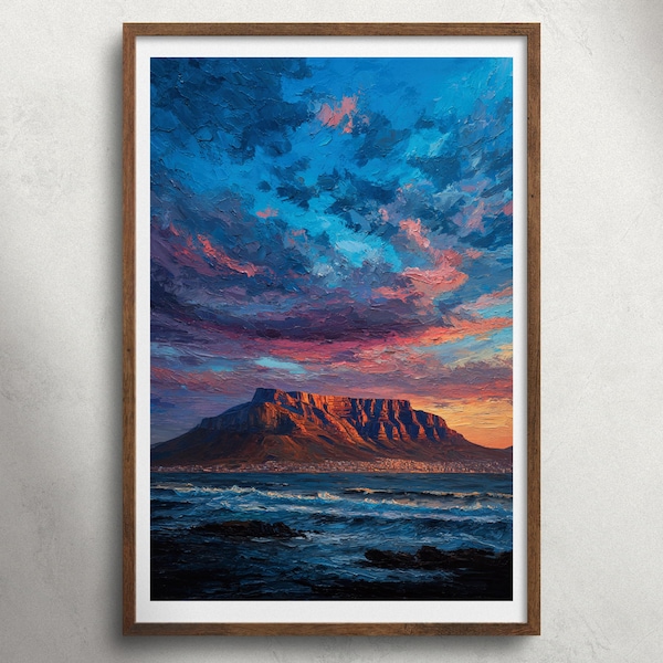 Table Mountain Wall Print - Etsy Hong Kong