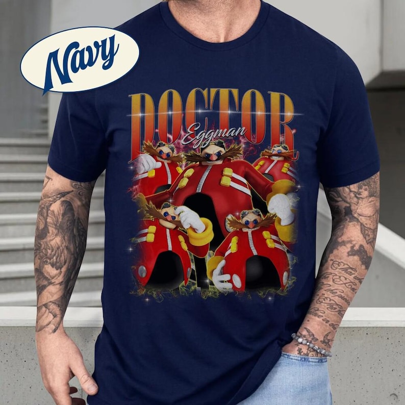 Vintage Dr Eggman Shadow the Hedgehoge 90s Bootleg Shirt, Sonic Video ...