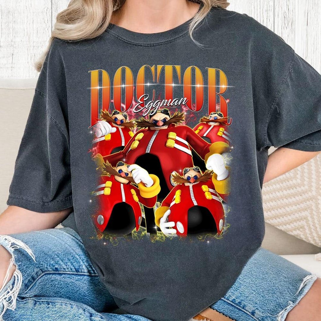 Vintage Dr Eggman Shadow the Hedgehoge 90s Bootleg Shirt, Sonic Video ...
