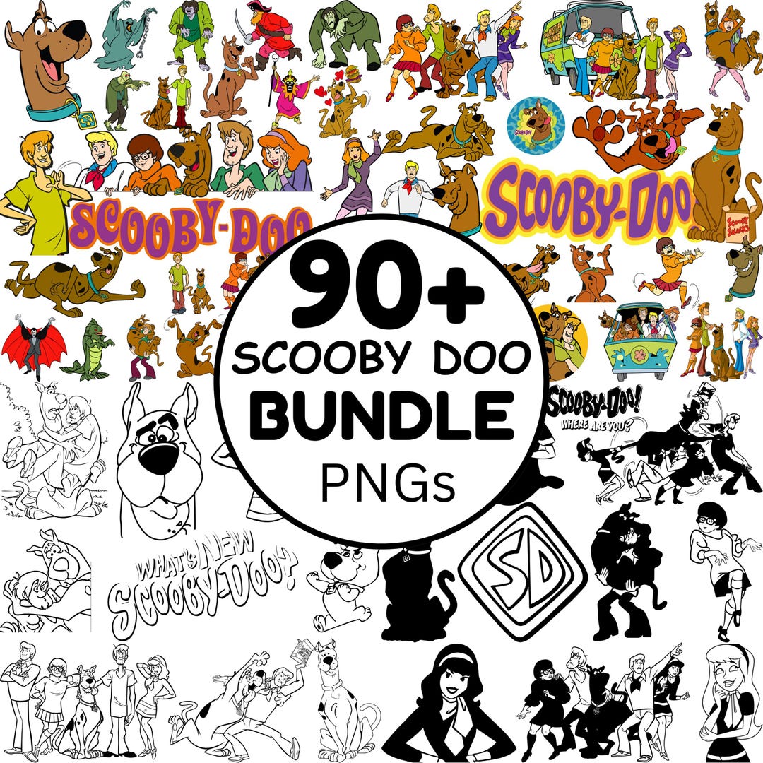 Scooby-doo SVG - Png - Dxf - Eps Bundle, Cartoon Cut Files, Digital ...