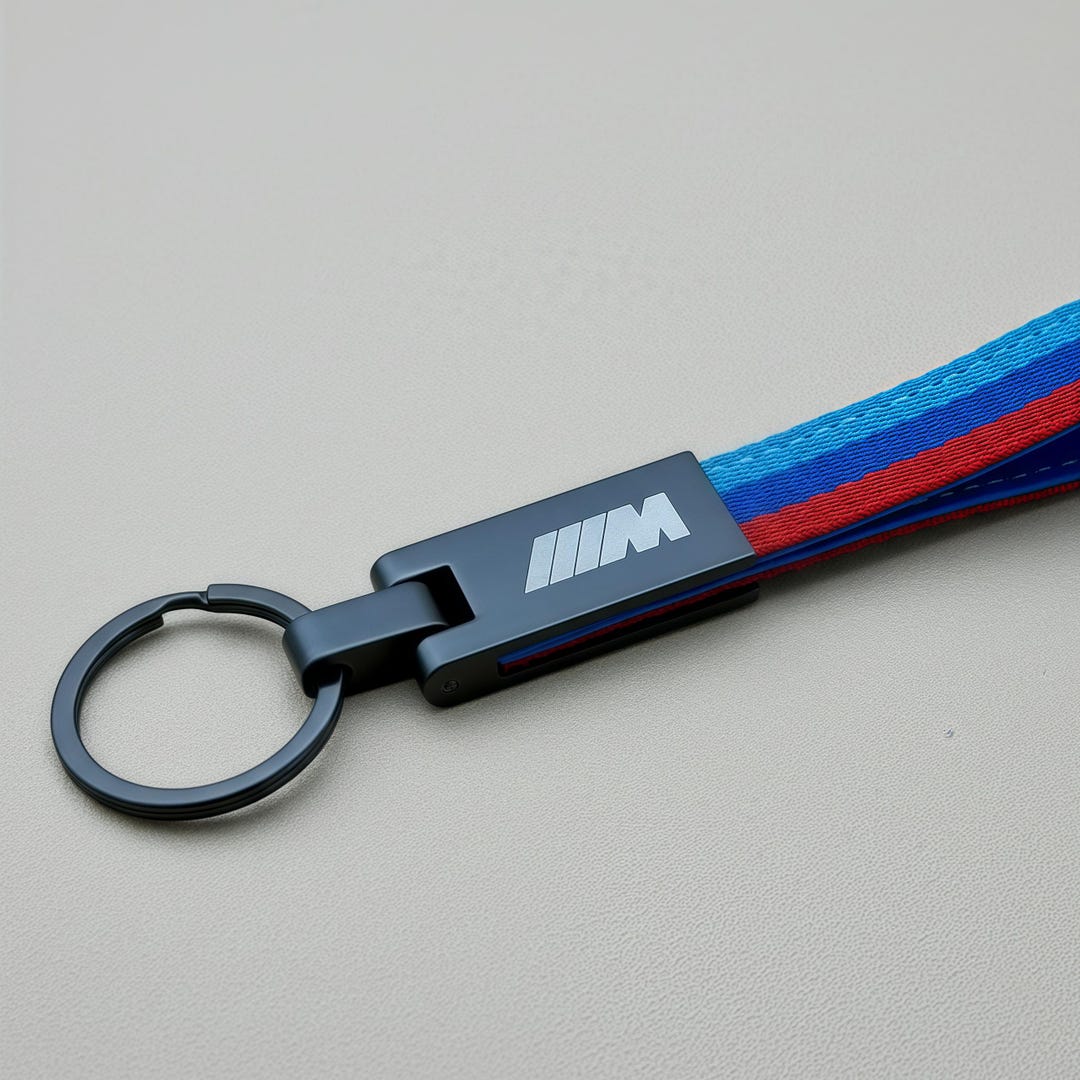 M-style Tricolor Keychain for BMW Owners – Performance Stripe Key Fob ...