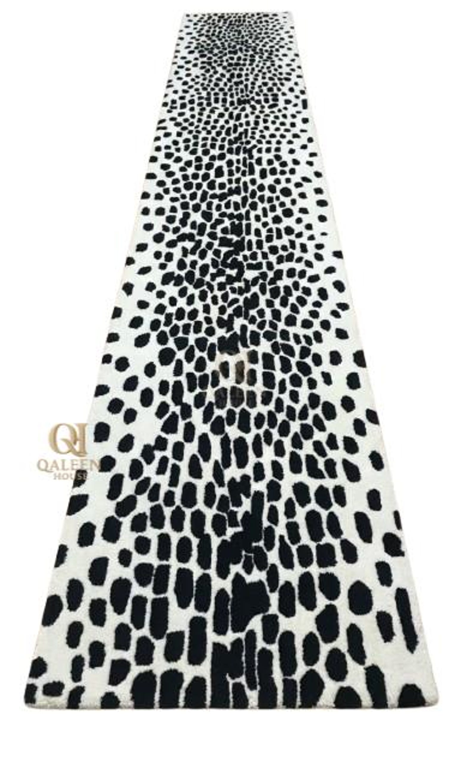 Hand Tufted Leopard Print Wool Runner – Black & White Hallway Rug - Etsy