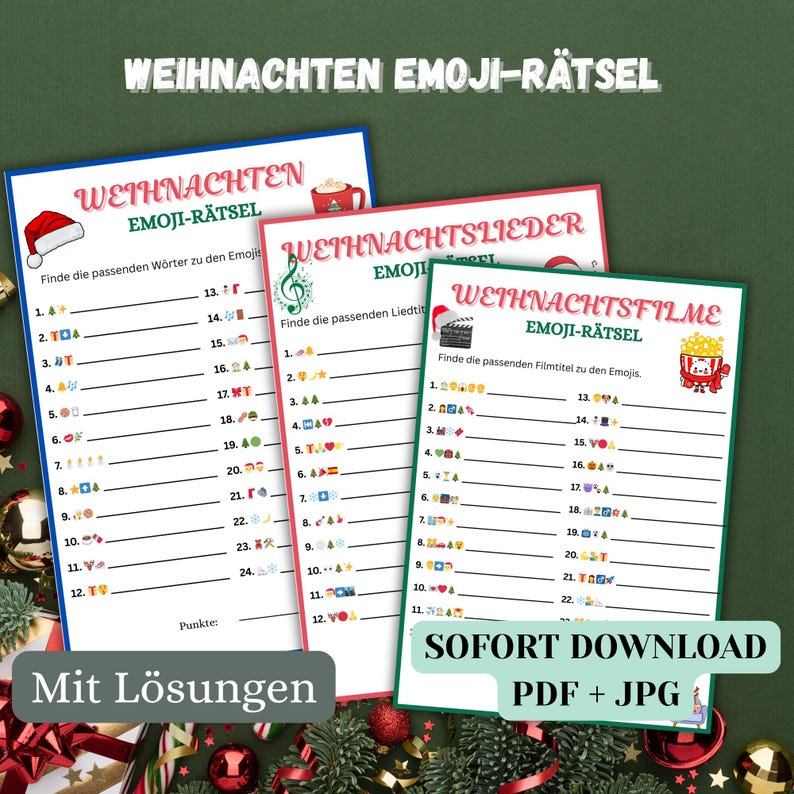 Emoji Ratsel Mit Losung Weihnachten