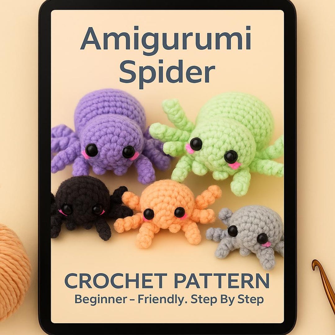 Amigurumi Spider Crochet Pattern PDF – Halloween or Gift DIY, Beginner ...