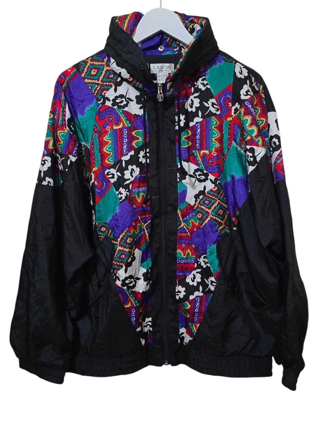 80s/90s Lavon – Vintage Windbreaker Jacket | Boxy Fit XL - Etsy