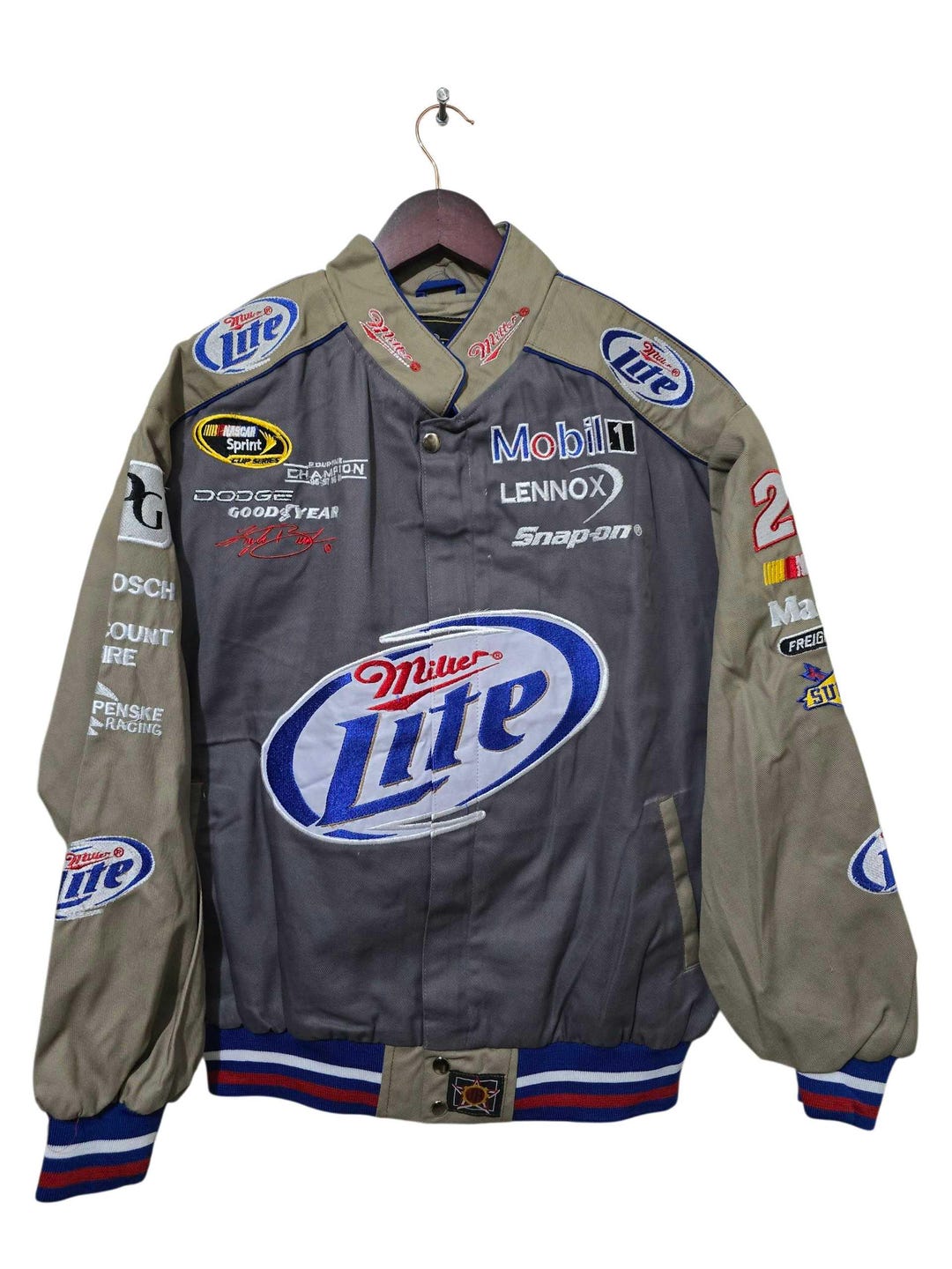 Chase Authentics Miller Lite Racing Jacket – Kurt Busch #2 | L - Etsy