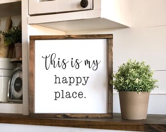 Happy Place Sign | Etsy