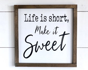 Life is Sweet Sign | Etsy