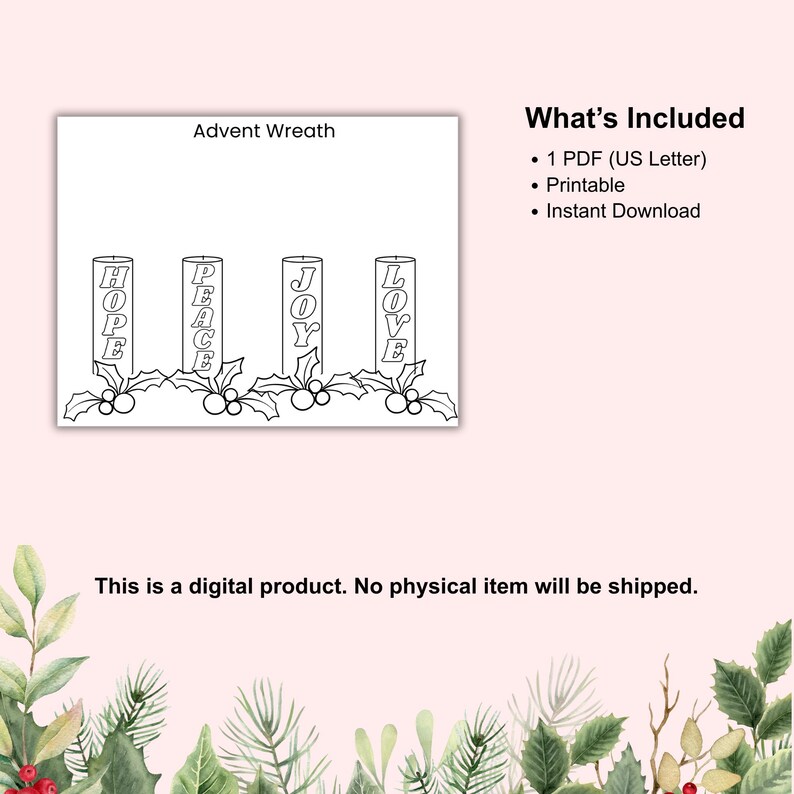 Advent Wreath Activity, Advent Wreath Handprint, Advent Coloring for ...