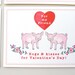 Printable School Valentine Cards With Hogs and Kisses Pigs Piggies ...