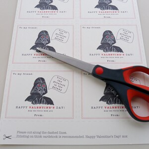 PRINTABLE School Darth Vader Valentine Cards for Kids - School ...