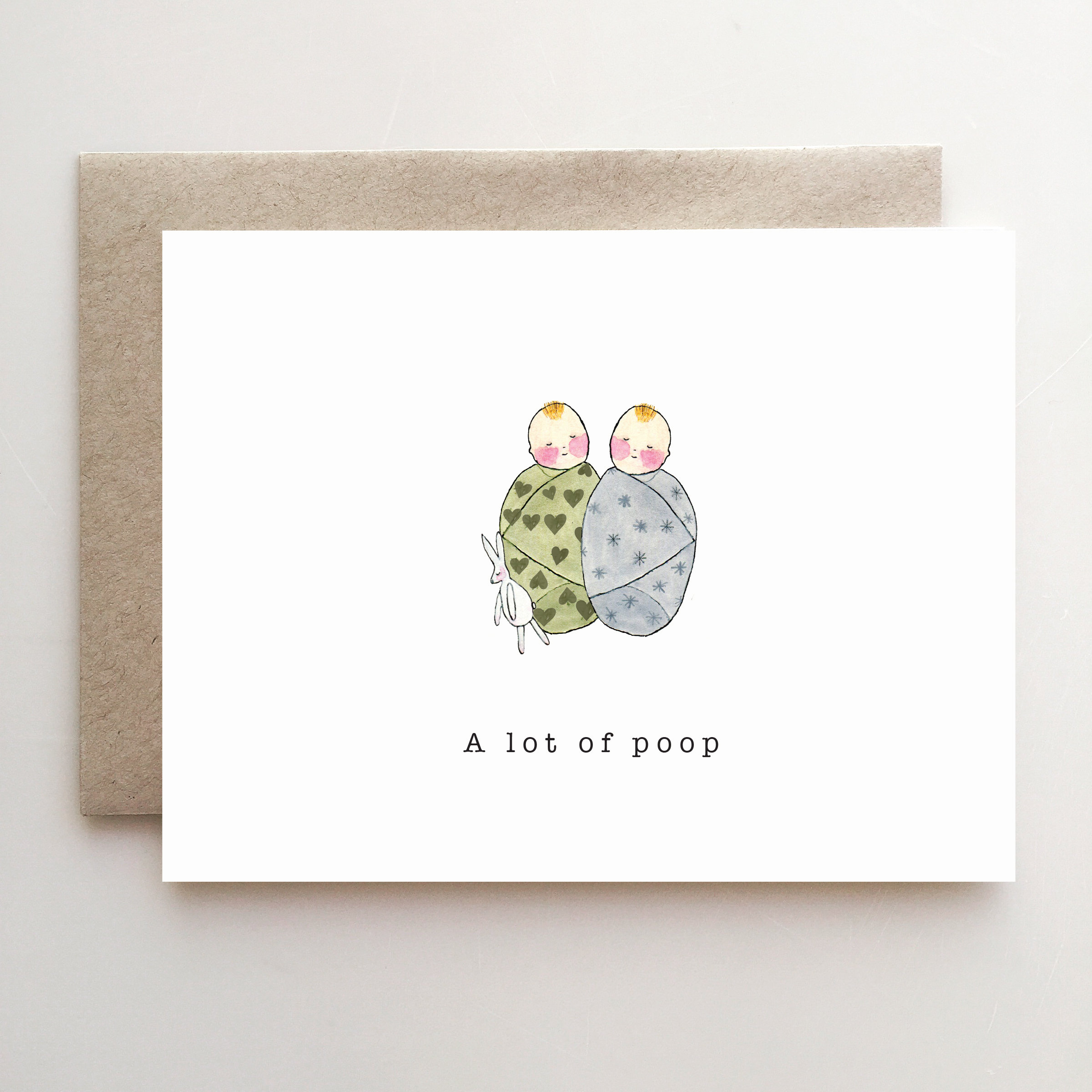 New Twins Card - Congratulations - a Lot of Poop - Funny - Etsy
