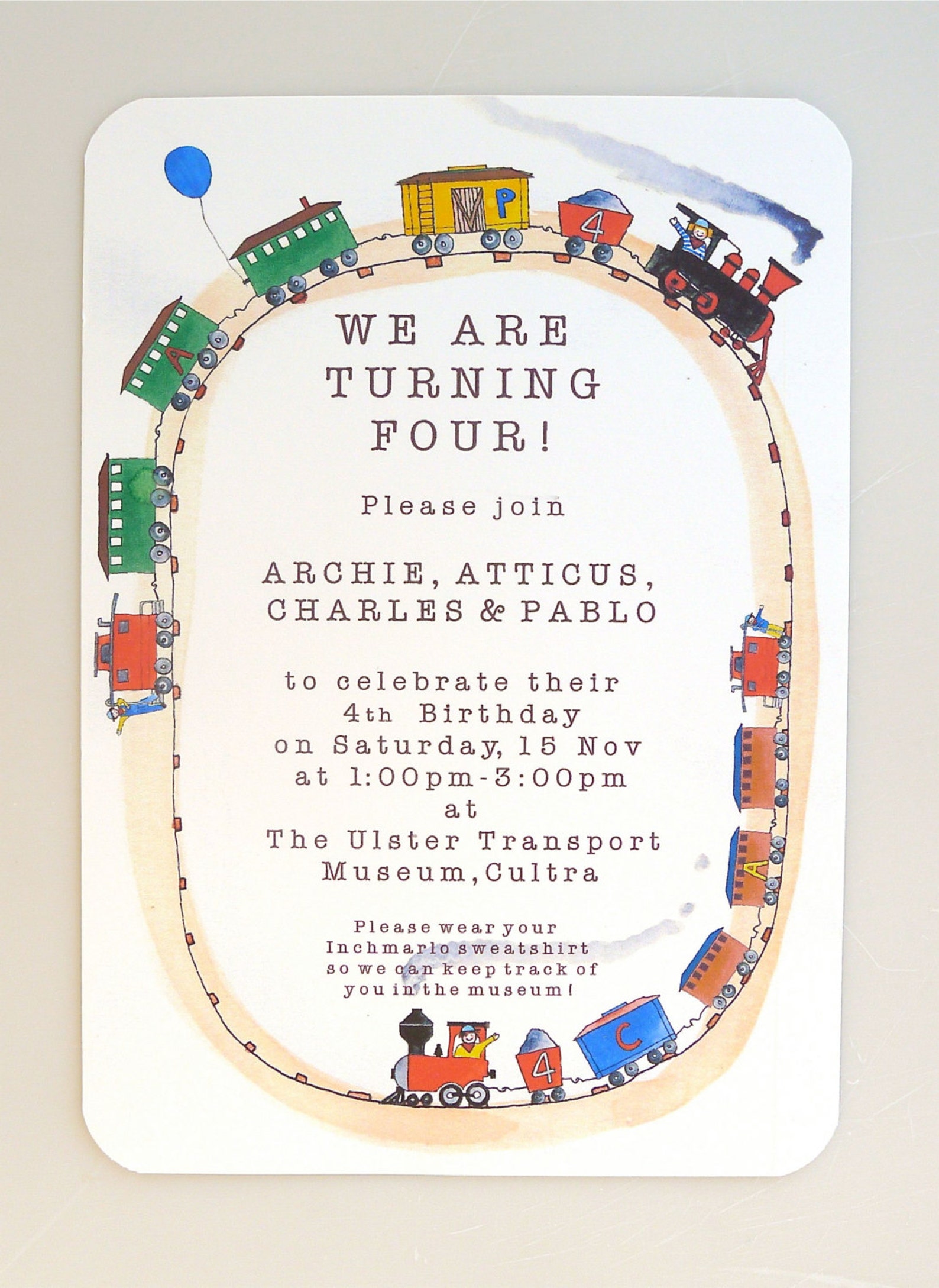 PRINTABLE Train Birthday Invitation Train Party Boys Party - Etsy