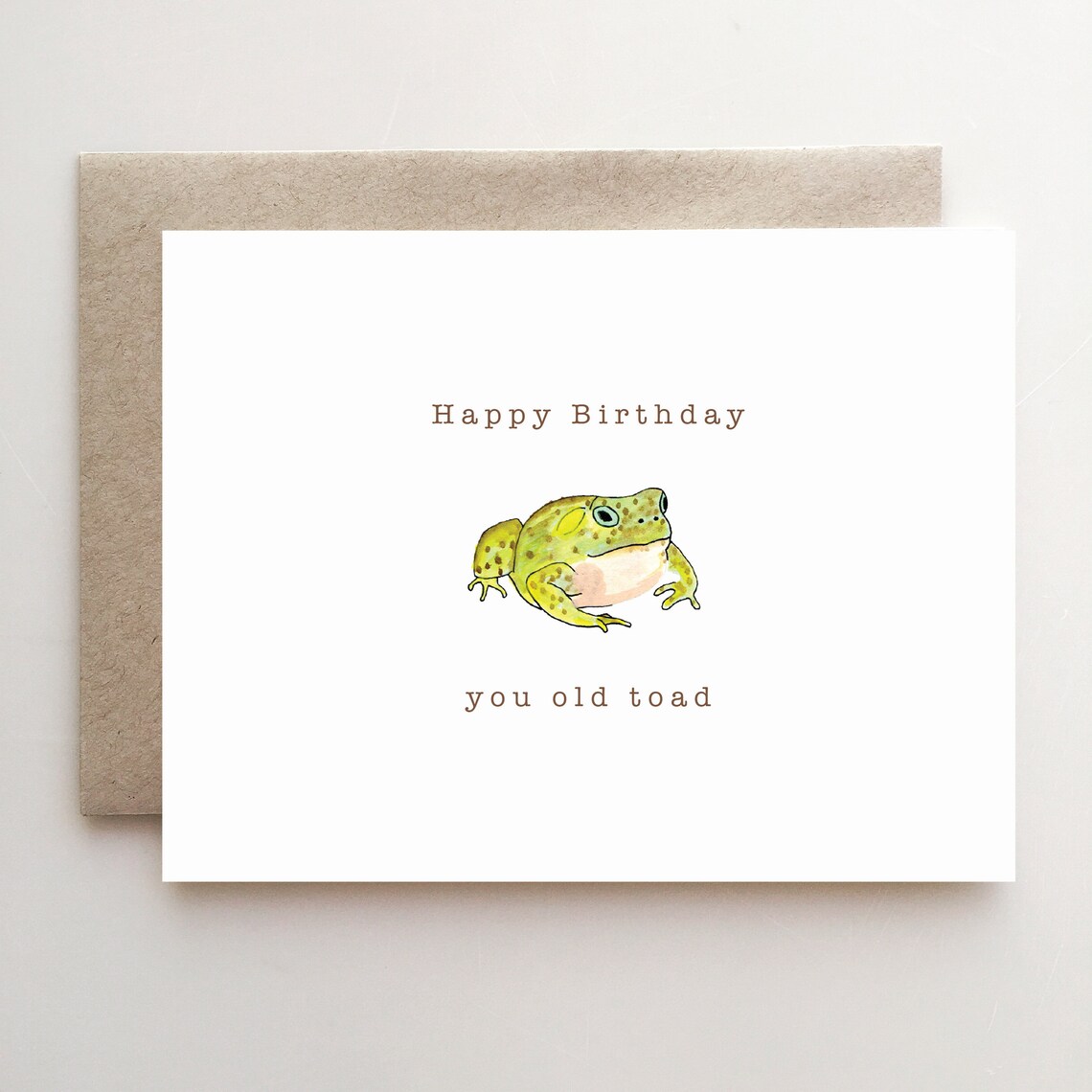 Old Toad Birthday Card Funny Birthday Card Old Toad - Etsy