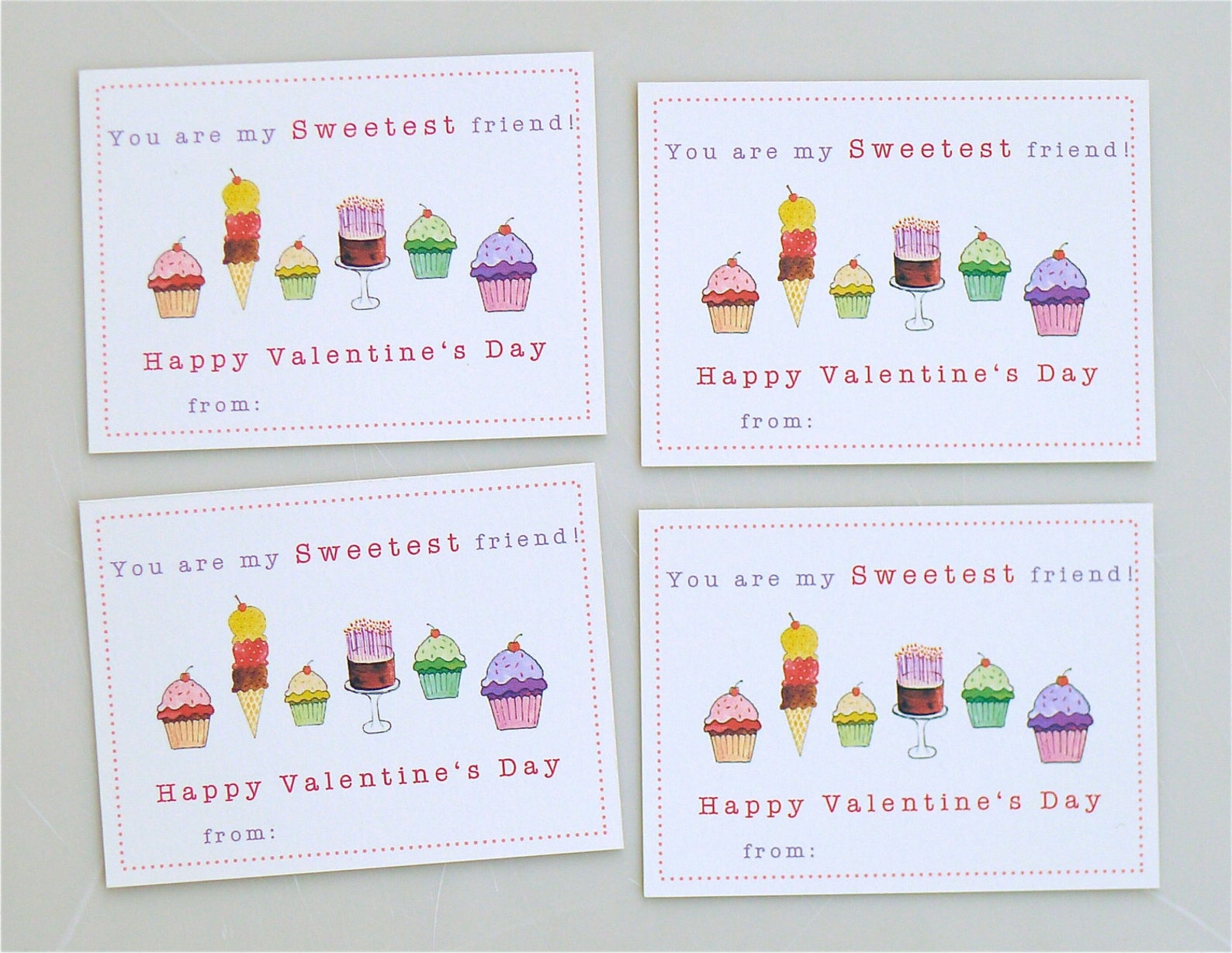 PRINTABLE You Are My Sweetest Friend Valentine's Card for - Etsy