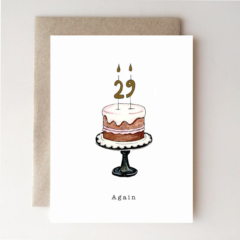 29 Again Birthday Card Birthday Card Funny Card 29 - Etsy