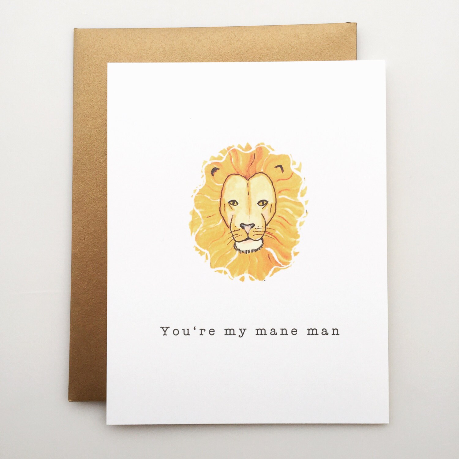 Mane Man Father's Day card lion's mane dad | Etsy