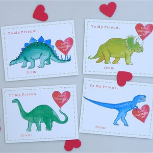 PRINTABLE School Dinosaur Valentine Cards for Kids - Instant Download ...