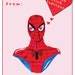 Kids Printable Spiderman Note Cards Classroom Valentine School Kids ...