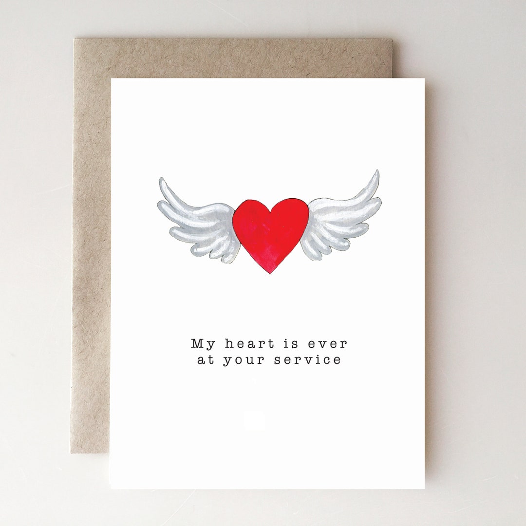 Valentine's Day Card With Heart and Wings - Shakespeare Quote ...