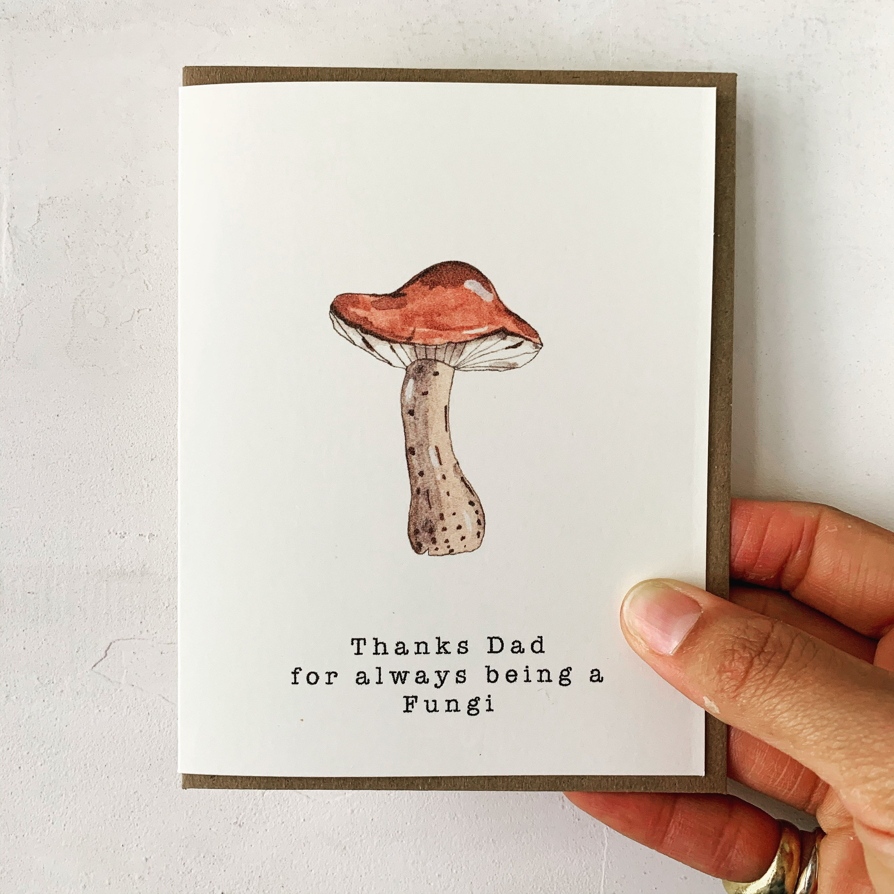 Fungi Father's Day Card - Watercolor Mushroom Dad Humor - Etsy