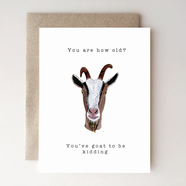 Goat Birthday Card - Etsy