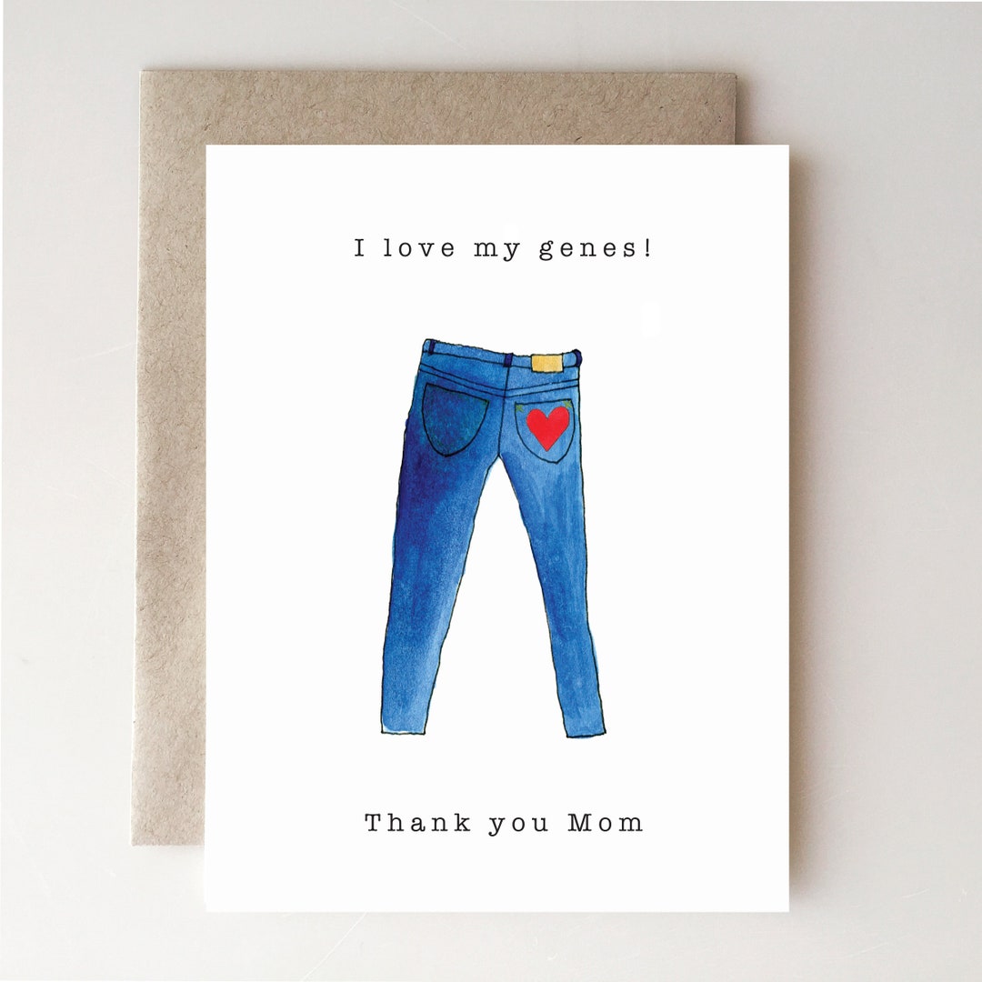 Funny Mother's Day Card - "love My Genes Thank You Mom" - Etsy