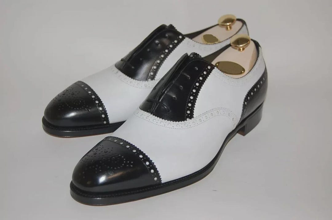 Handmade Men’s Spectator Shoes | Two-tone Leather Dress Shoes | Classic ...